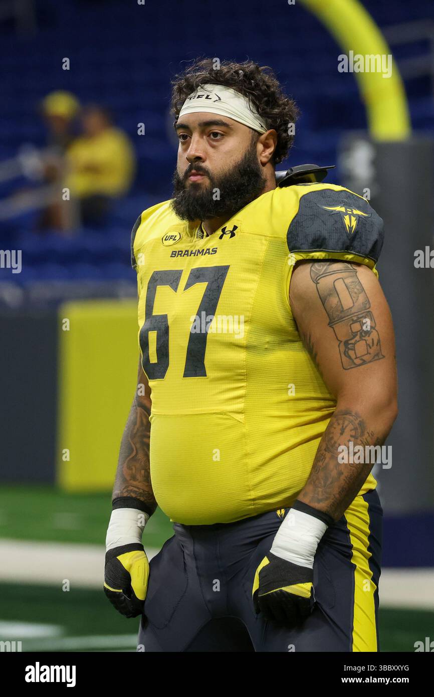 SAN ANTONIO, TX - MAY 16: San Antonio Brahmas offensive lineman Aaron ...