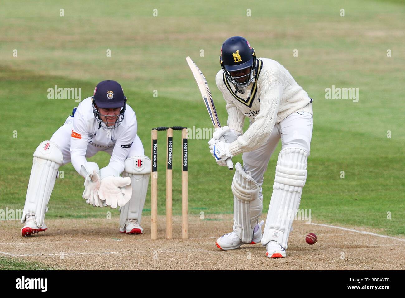 Birmingham, UK. 17th May, 2025. #99, Che Simmons of Warwickshire in ...
