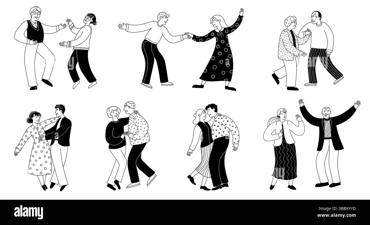 Together enjoy Black and White Stock Photos & Images - Alamy