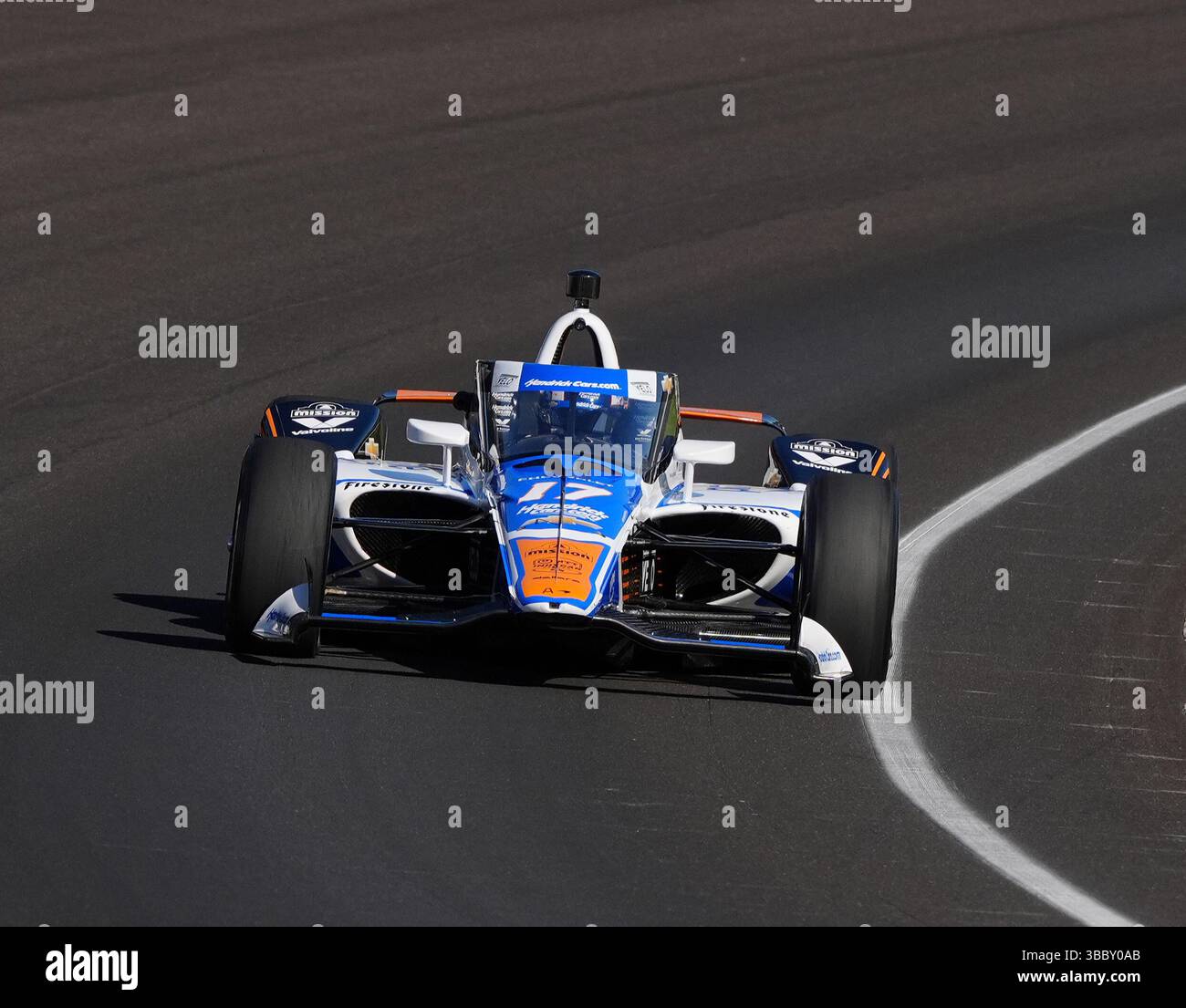 INDIANAPOLIS, IN - MAY 17: IndyCar driver Kyle Larson (17) drives ...
