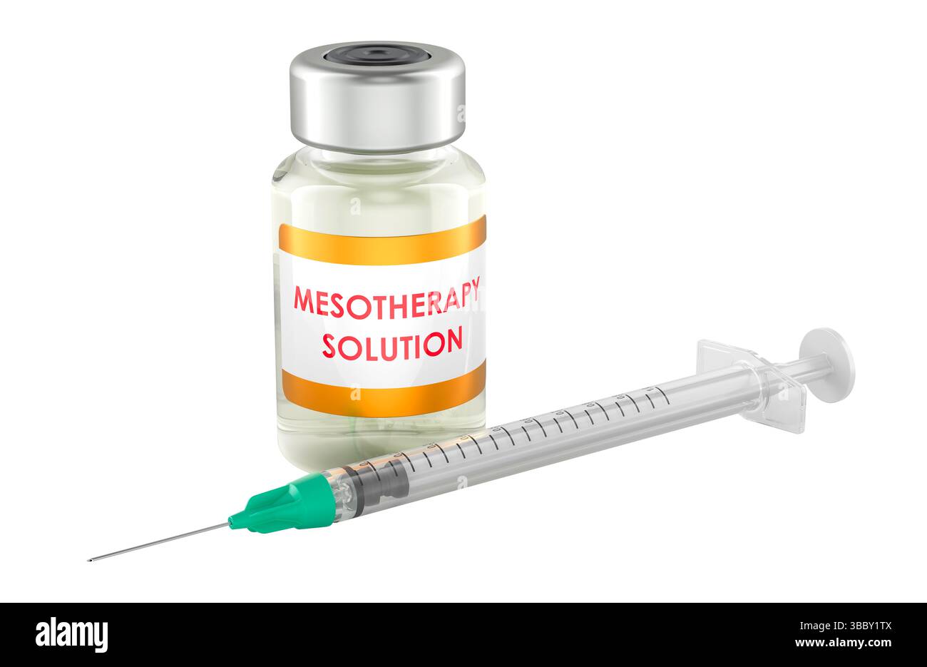 Mesotherapy Solution injection, concept. Ampoule, vial with mesotherapy ...