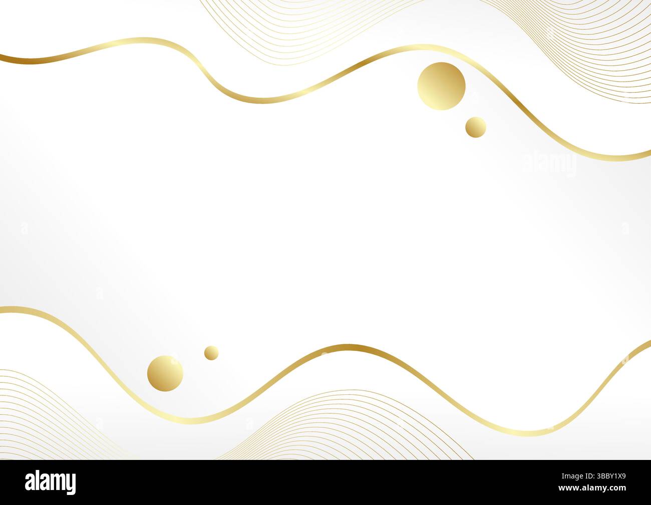 Abstract white background with golden lines and circles Stock Vector ...