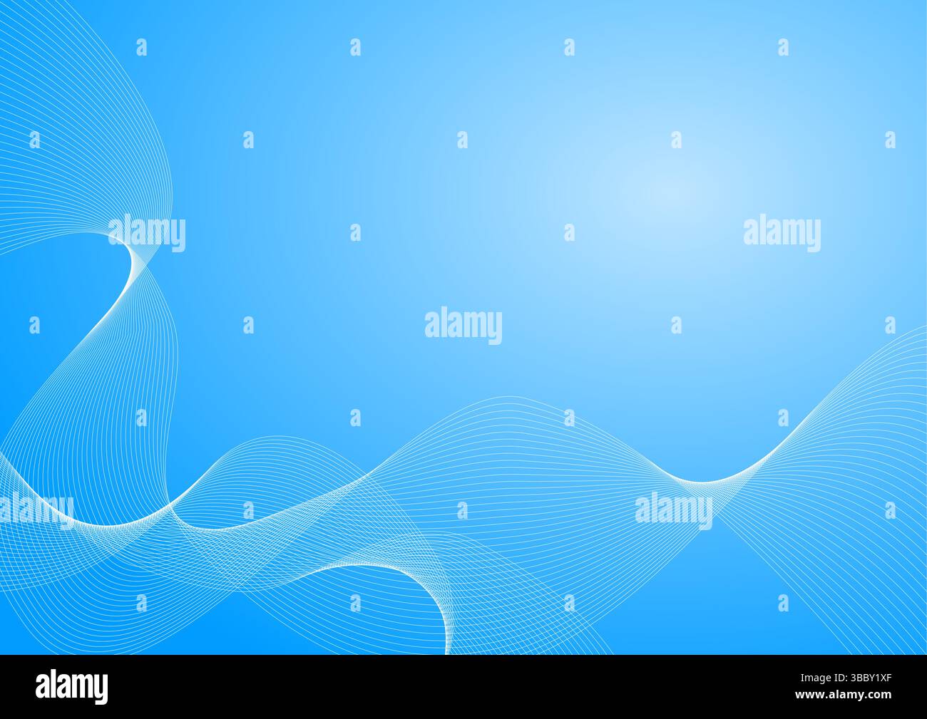 abstract light blue gradient background with wavy lines Stock Vector ...