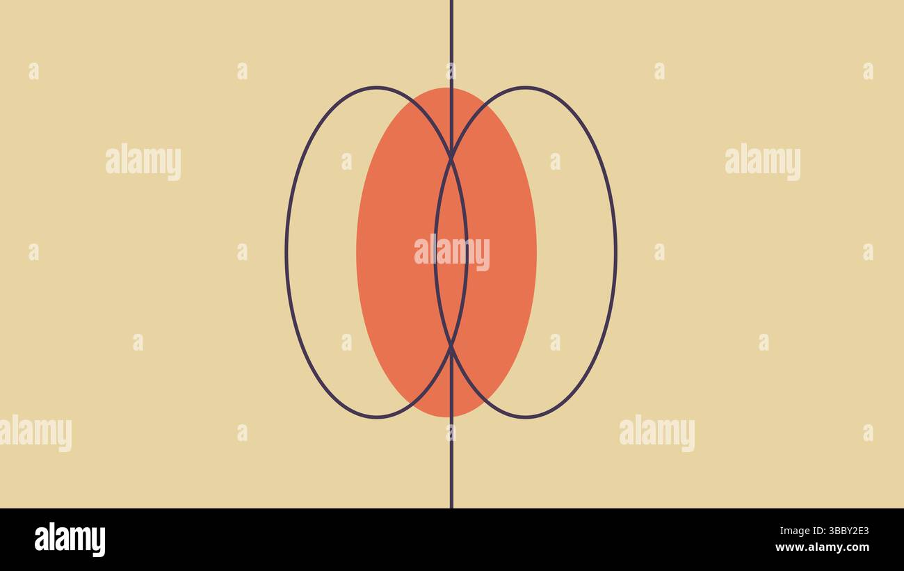 Minimal Abstract Geometric Design with Ellipses Stock Vector Image ...