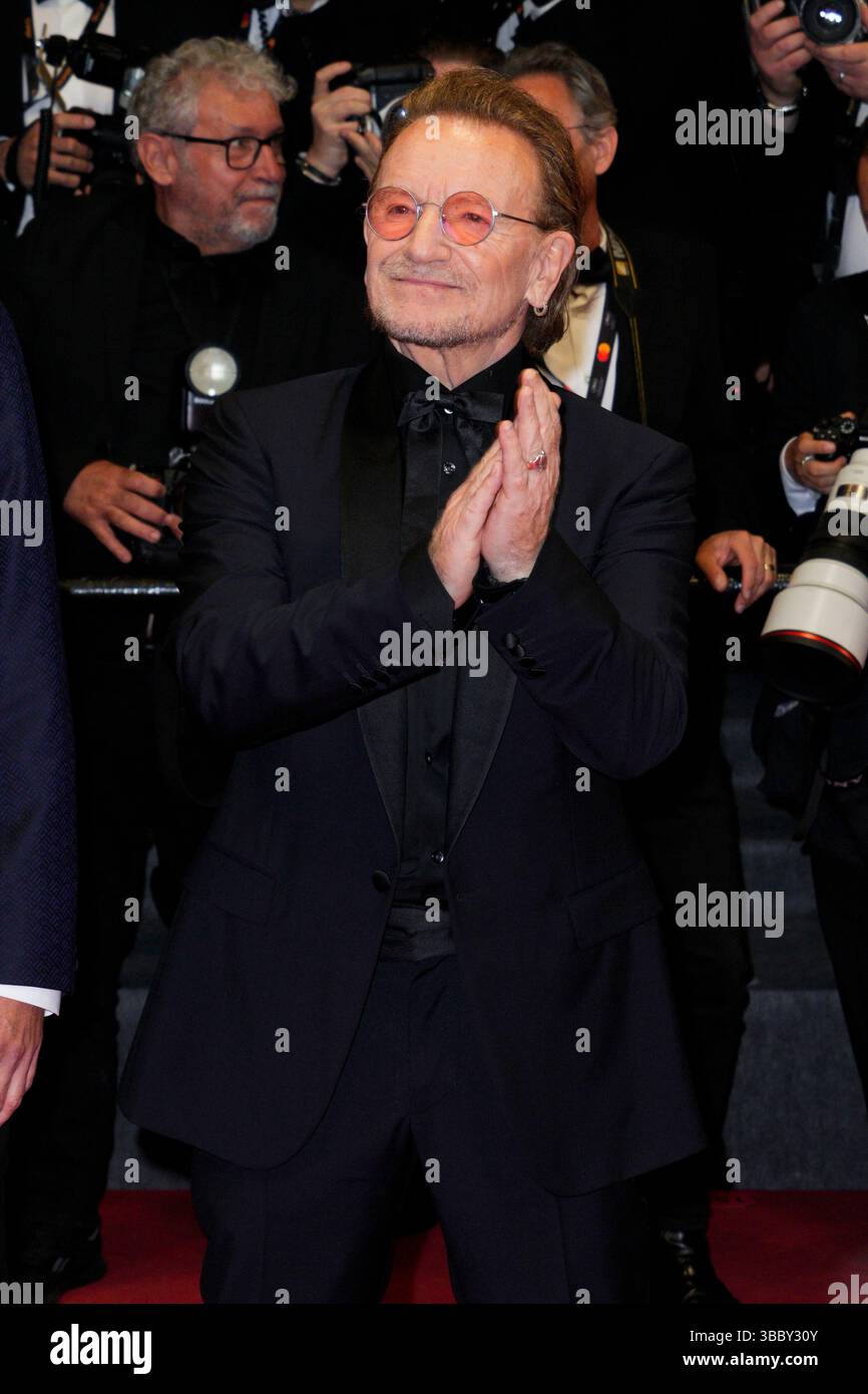 Cannes, France. 16th May, 2025. Singer Bono during ''Bono: Stories Of ...
