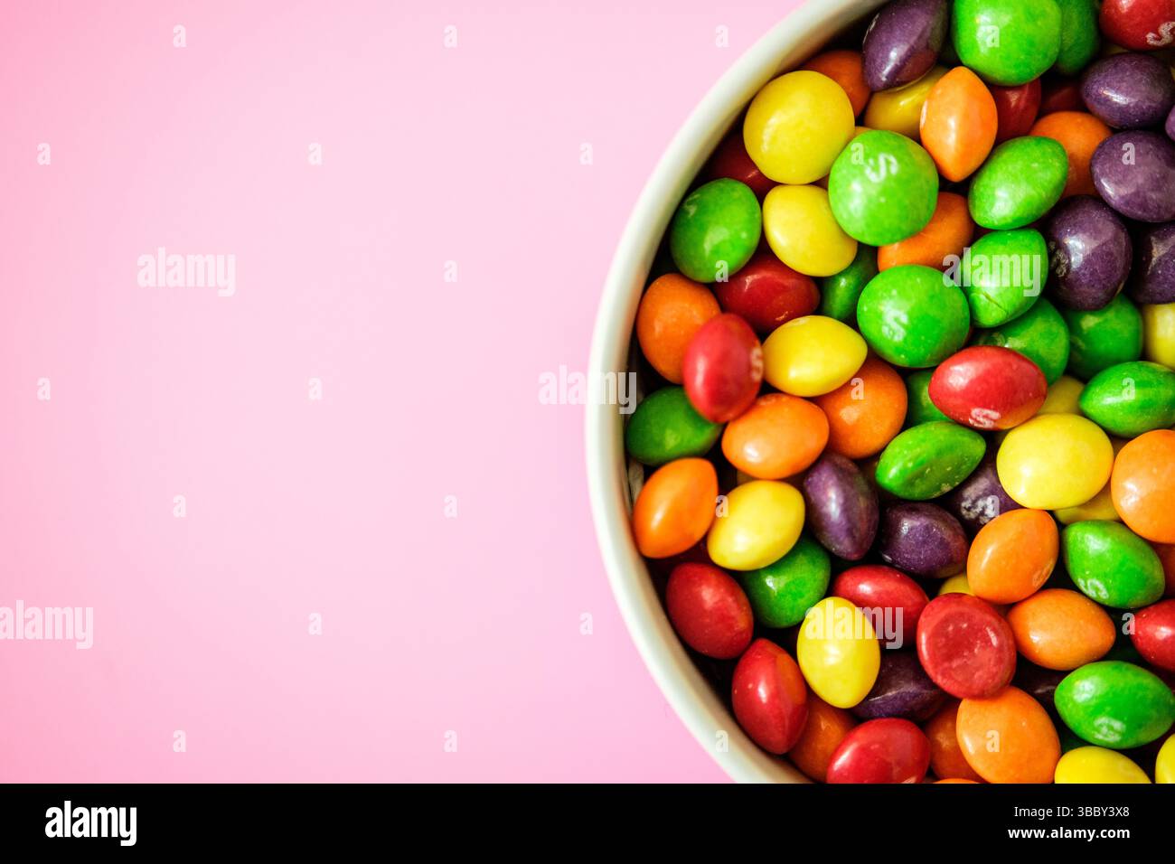 London UK, May 17 2025, Bowl of Fruit Flavoured Skittles Sweets Stock ...