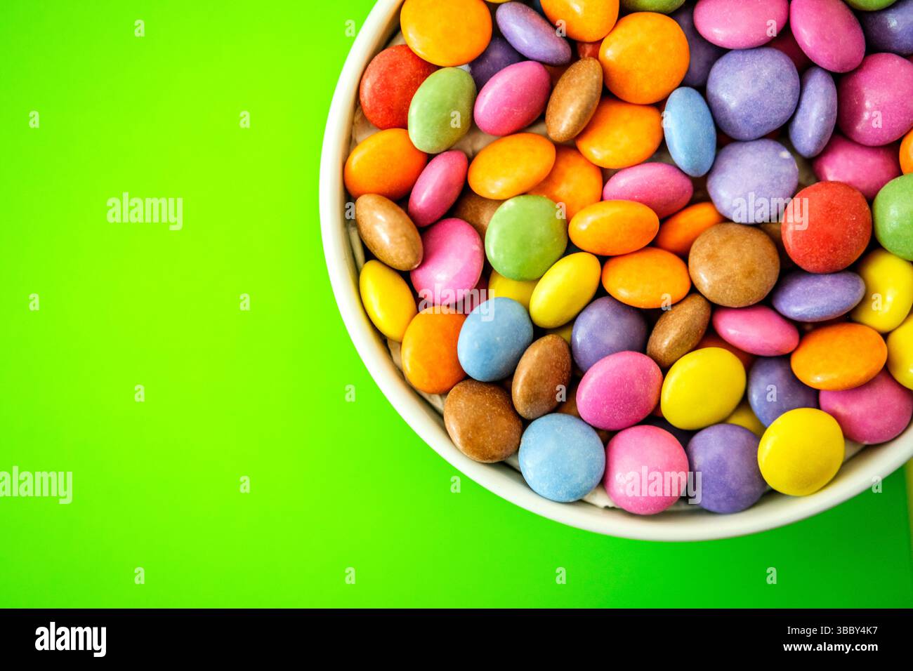 London UK, May 17 2025, A Bowl of Classic Nestle Smarties Sugar Coated ...