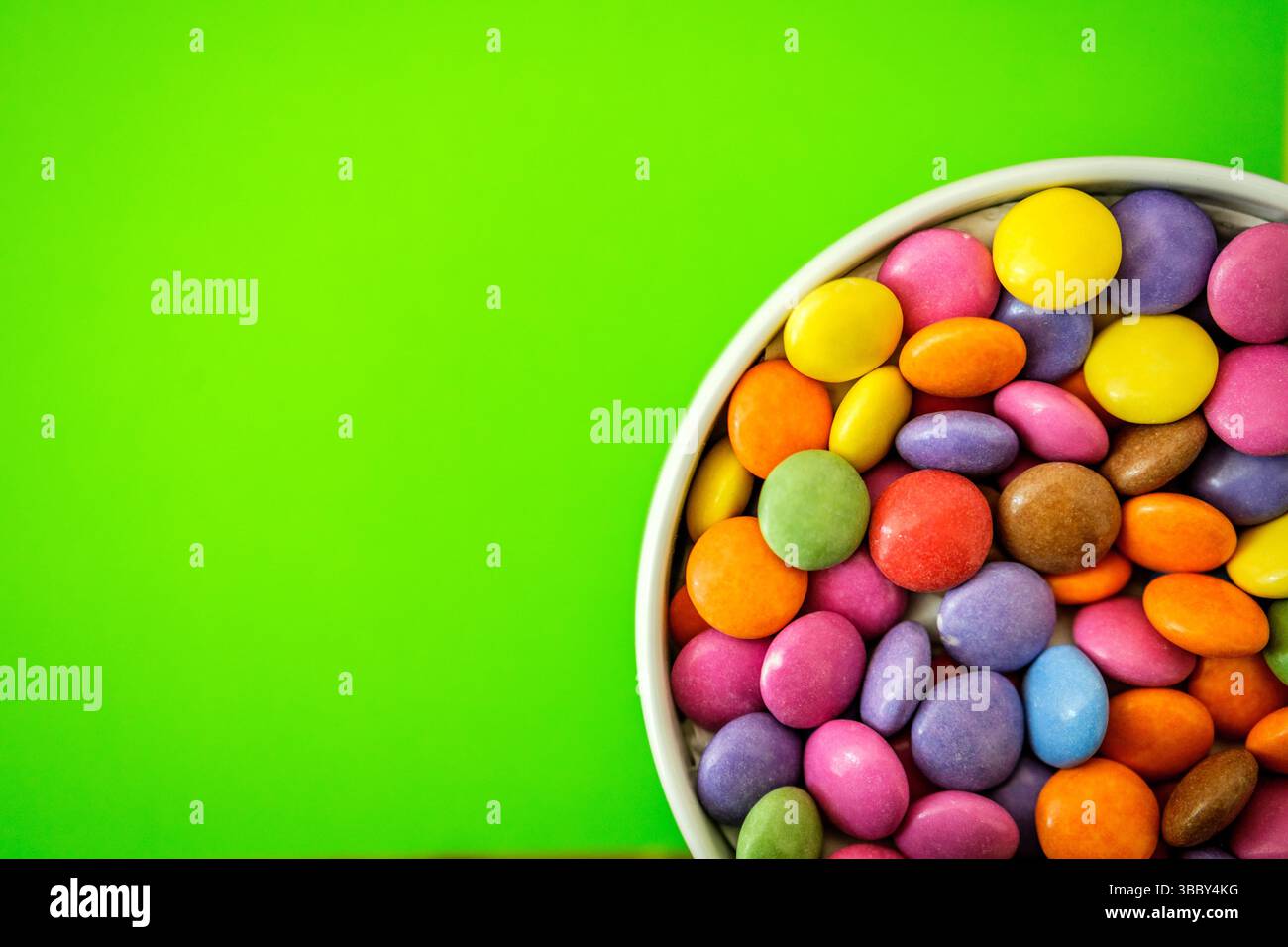 London UK, May 17 2025, A Bowl of Classic Nestle Smarties Sugar Coated ...