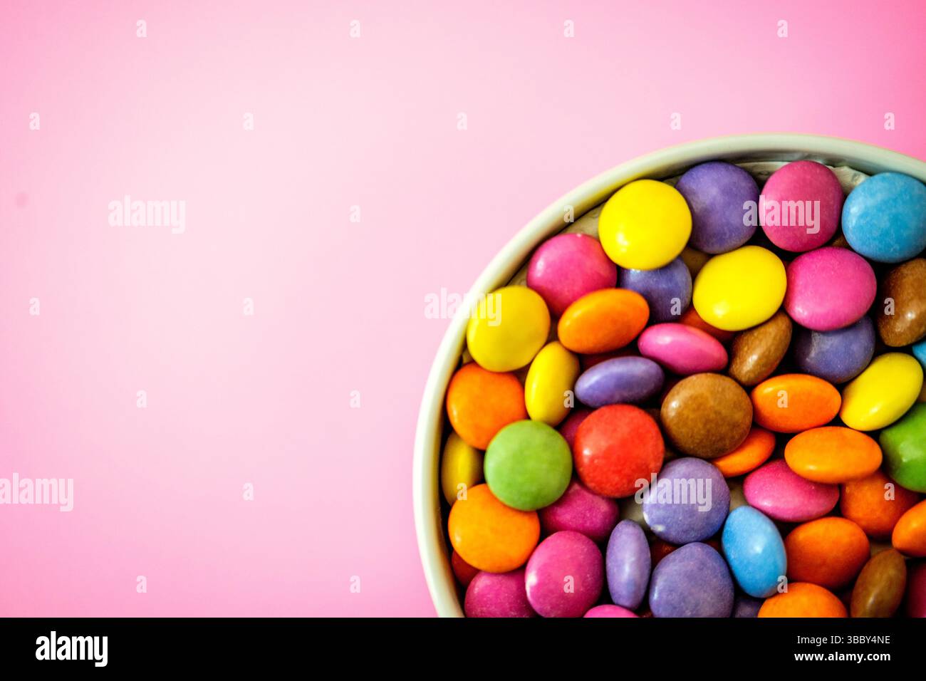 London UK, May 17 2025, A Bowl of Classic Nestle Smarties Sugar Coated ...