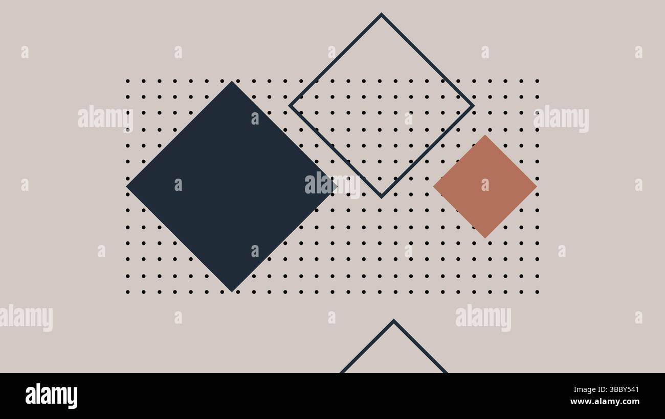 Modern Abstract Art with Rotated Squares Dotted Stock Vector Image ...