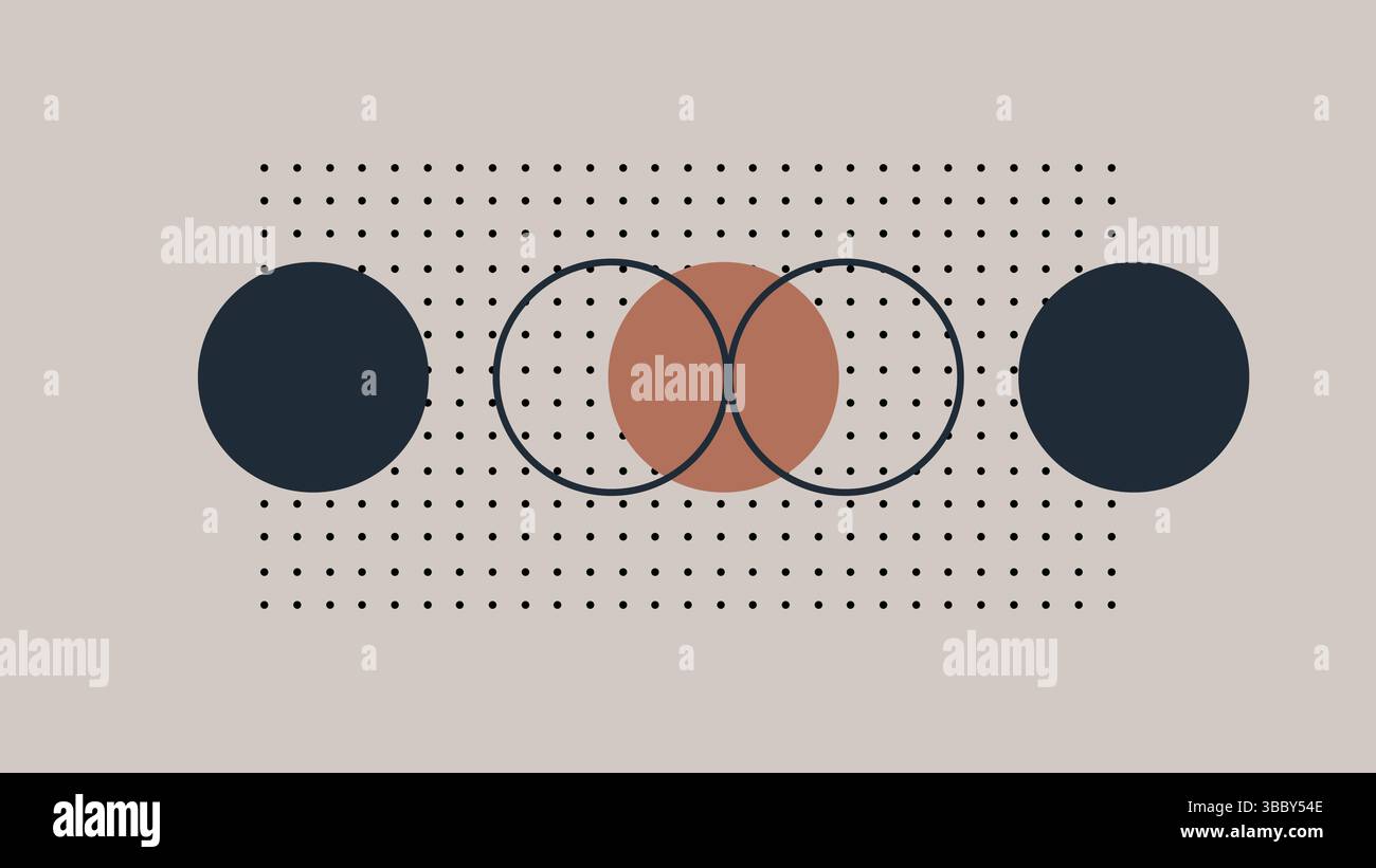 Minimal Abstract Circles with Grid and Overlapping Stock Vector Image & Art - Alamy