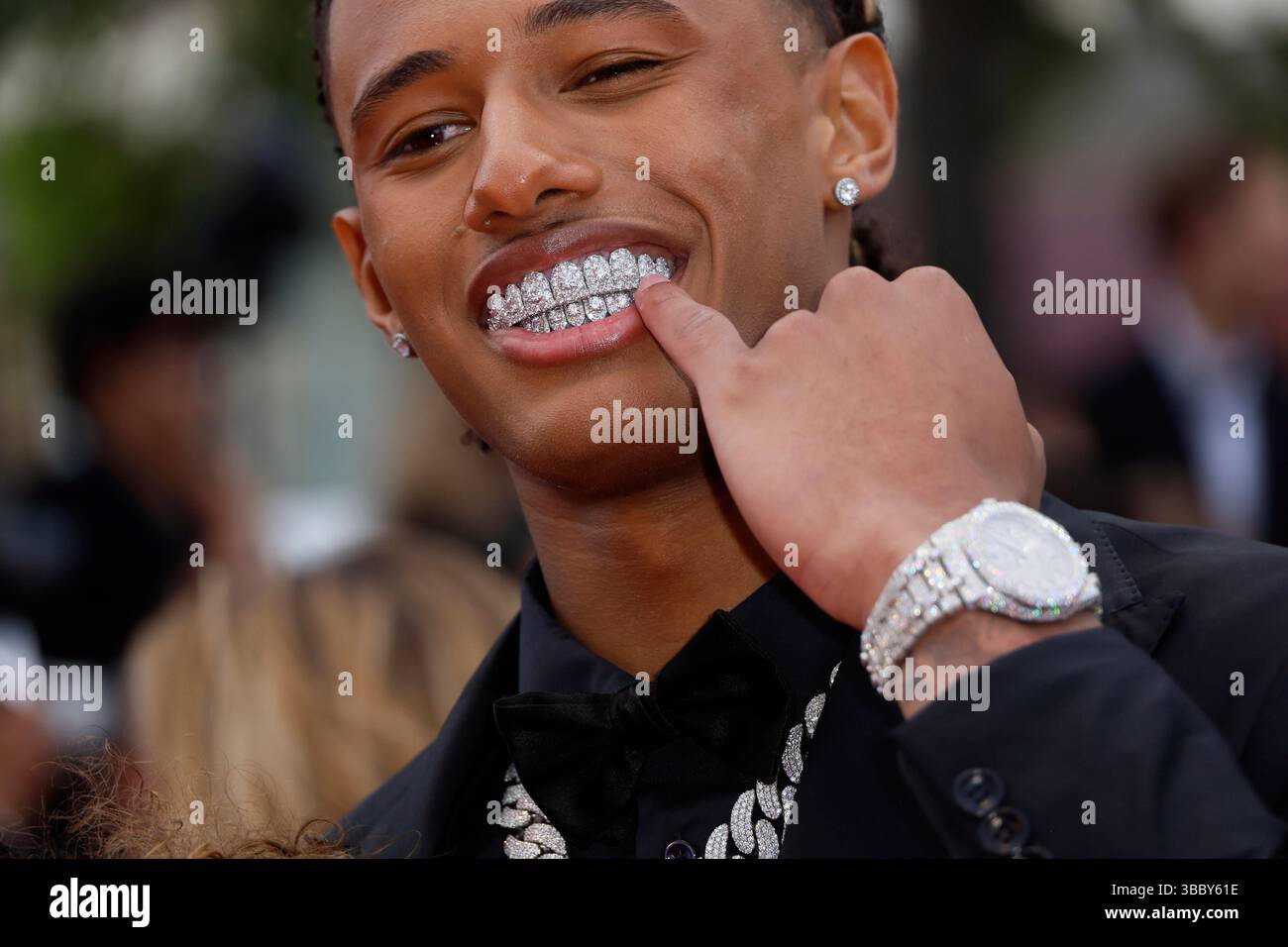 Diamant Blazi poses for photographers upon arrival at the premiere of ...