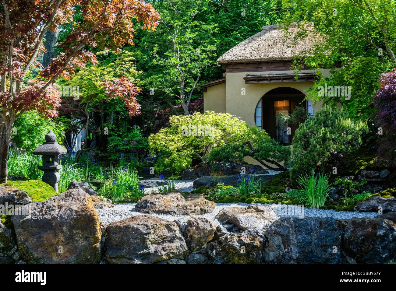 London, UK. 17th May, 2025. Final adjustments for Cha No Niwa ...