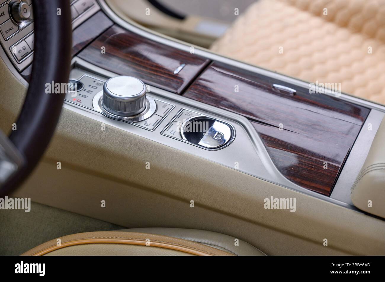 Selector automatic transmission in the interior of a modern expensive ...