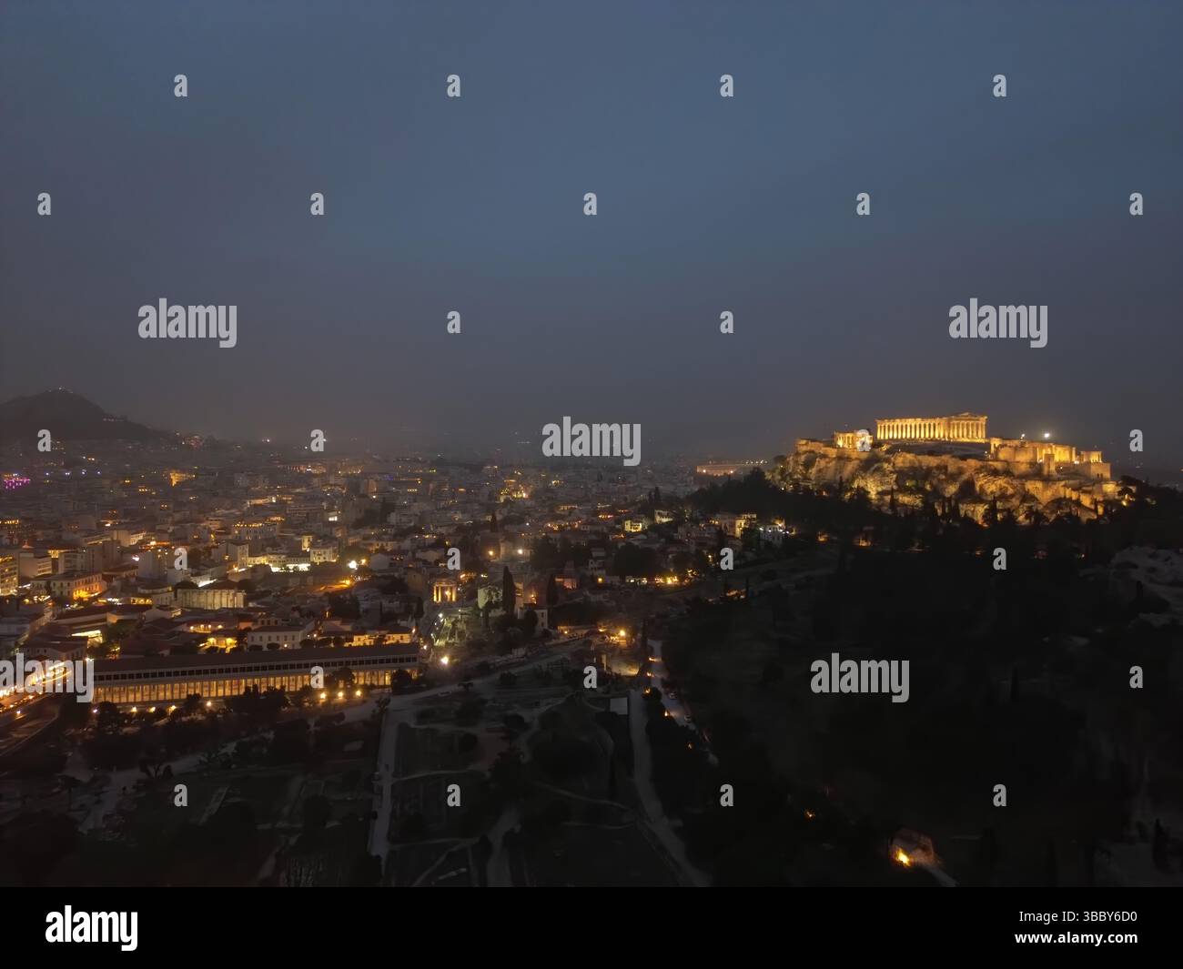 Athens, Greece, 16 May 2025. In an aerial view, Athens is seen covered ...
