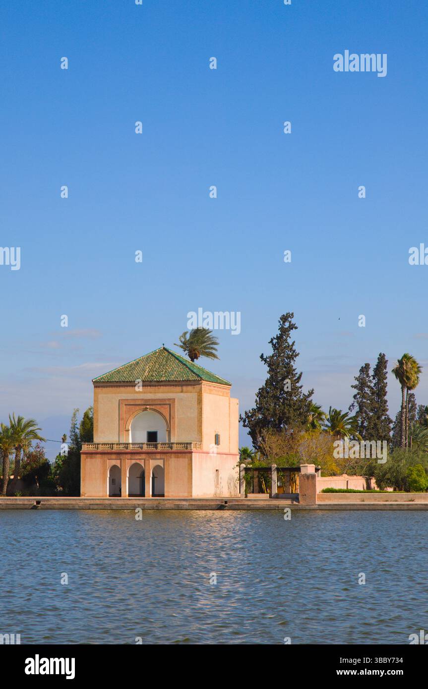 Morocco, Marrakesh, Menara Pavilion, landmark, monument Stock Photo - Alamy