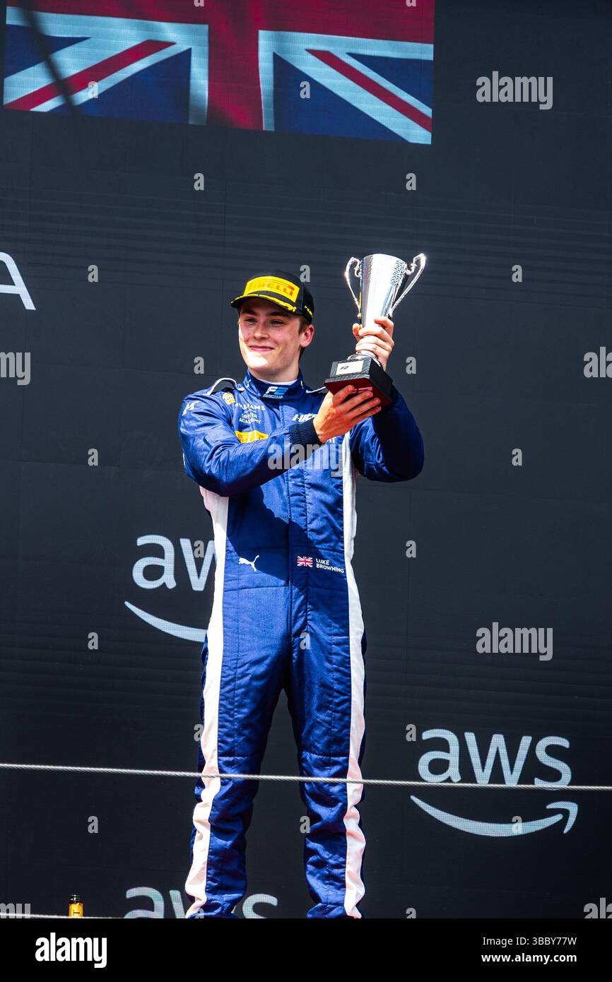 BROWNING Luke (gbr), Hitech TGR, Dallara F2 2024, portrait podium during the 4th round of the ...