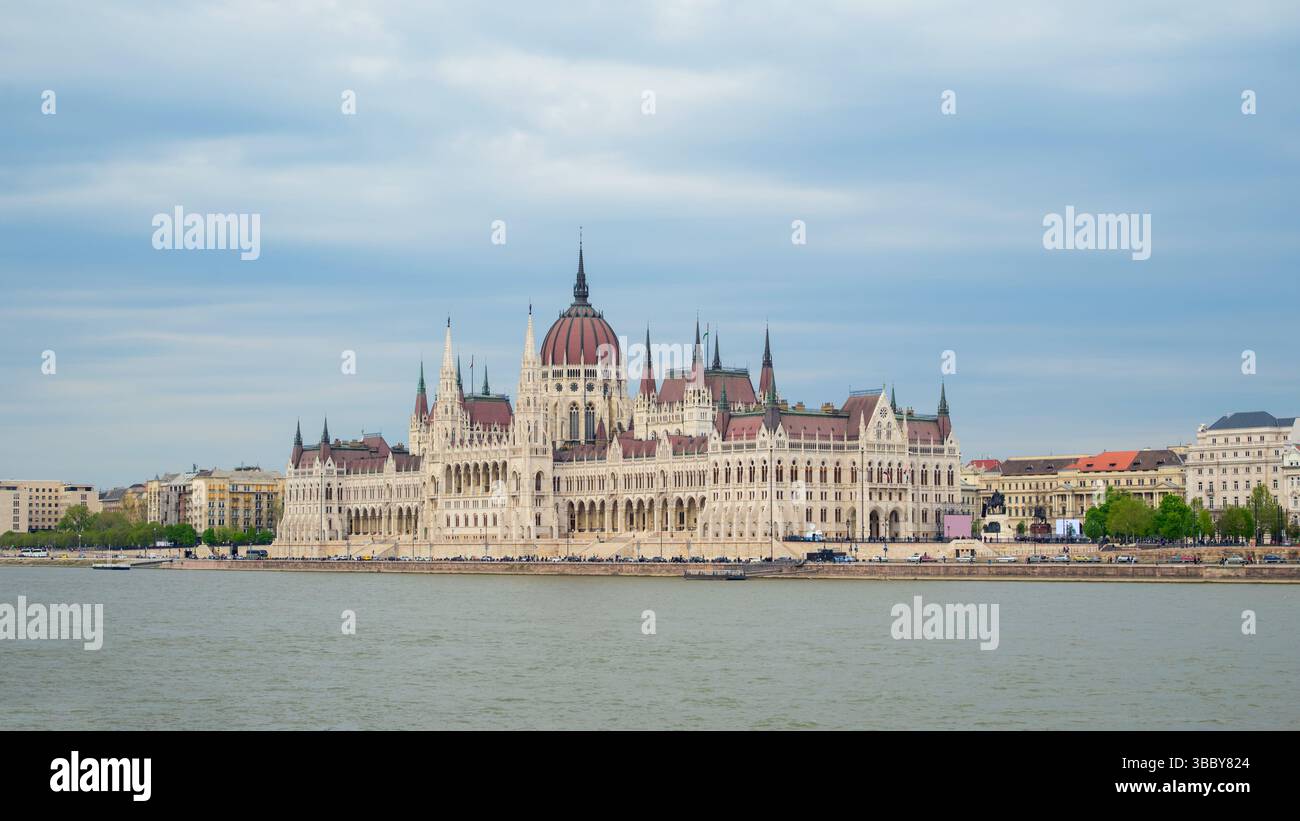 Stunning view of the Hungarian Parliament Building beside the Danube ...