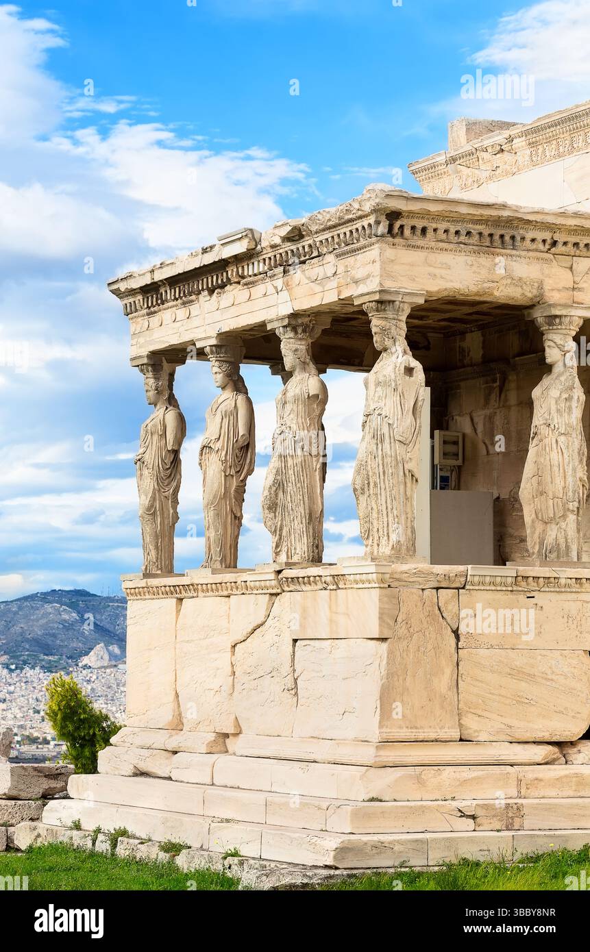 The Porch of the Caryatids on Erechtheion, Acropolis of Athens, Greece ...