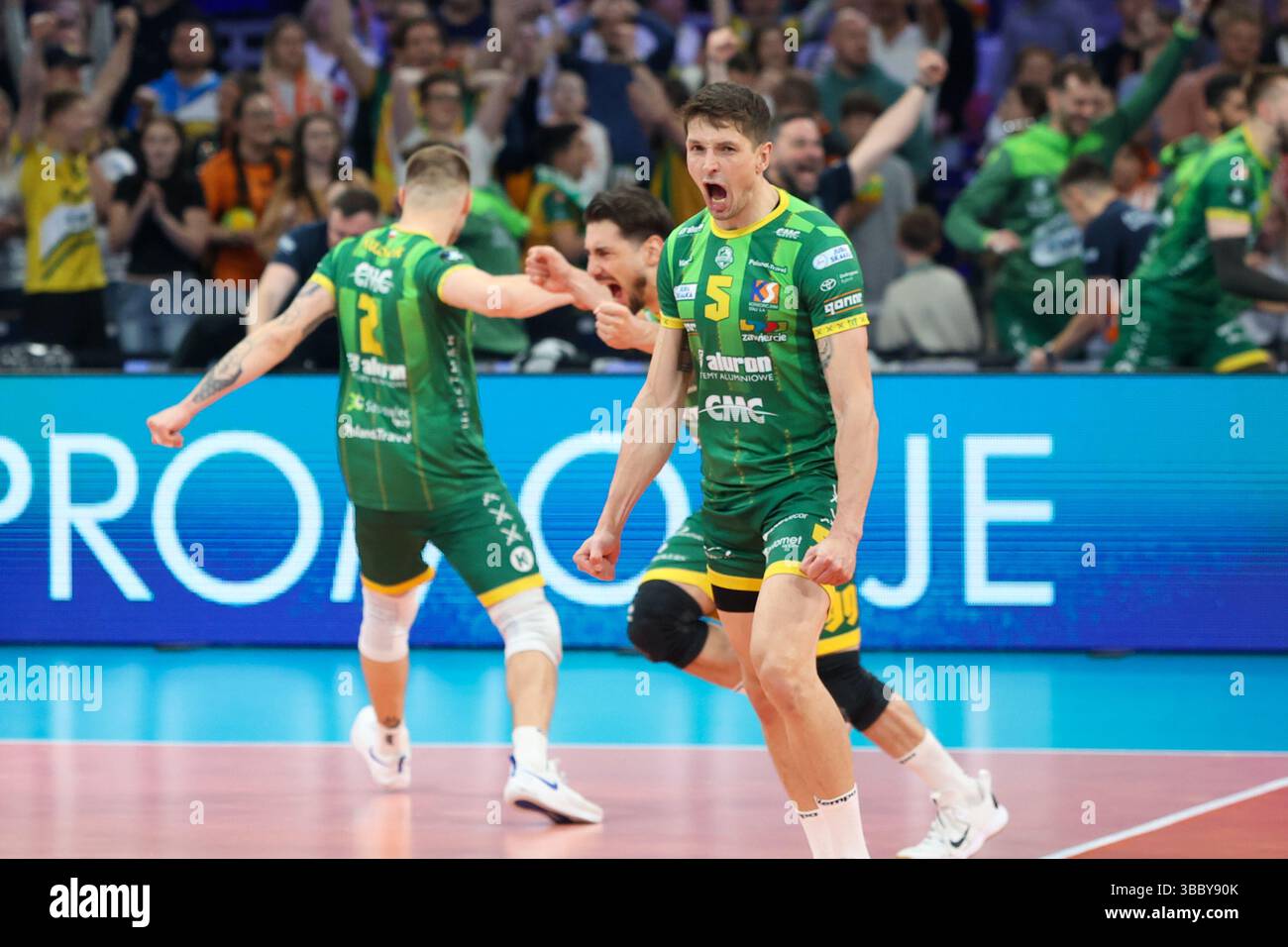 Lodz, Poland. 17th May 2025. CEV Champions Legue Volley 2025 Final Four semifinal match JSW ...
