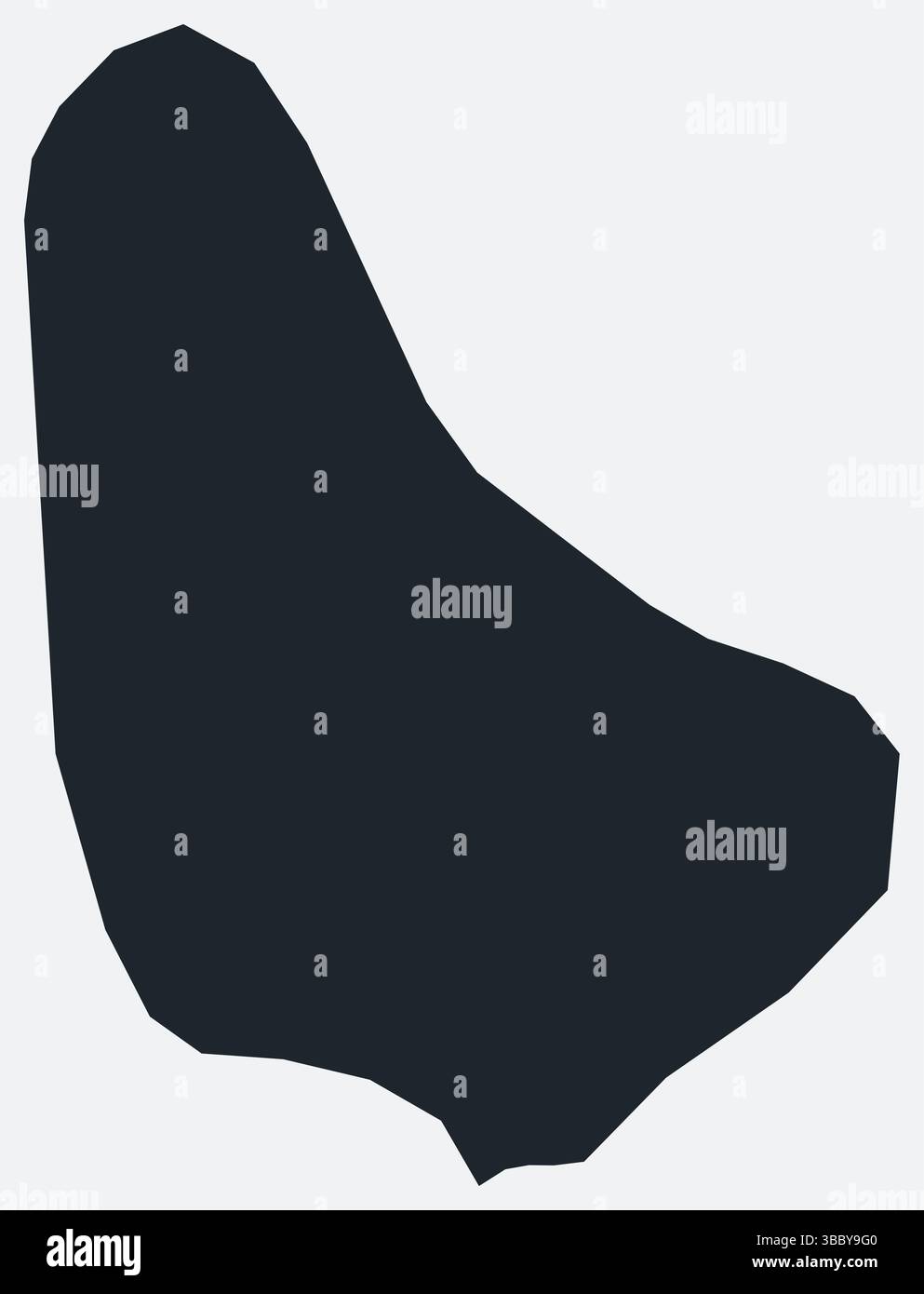 Barbados map. Just a simple border map. Shape of the country. Flat ...