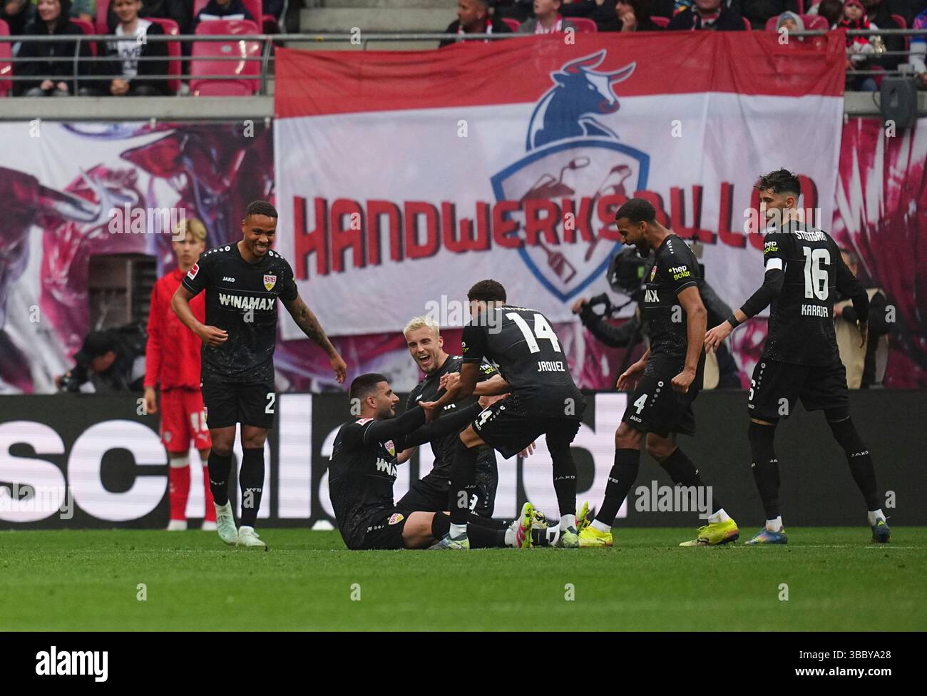 May 17 2025: Ermedin Demirovic of VfB Stuttgart scores and celebrates ...