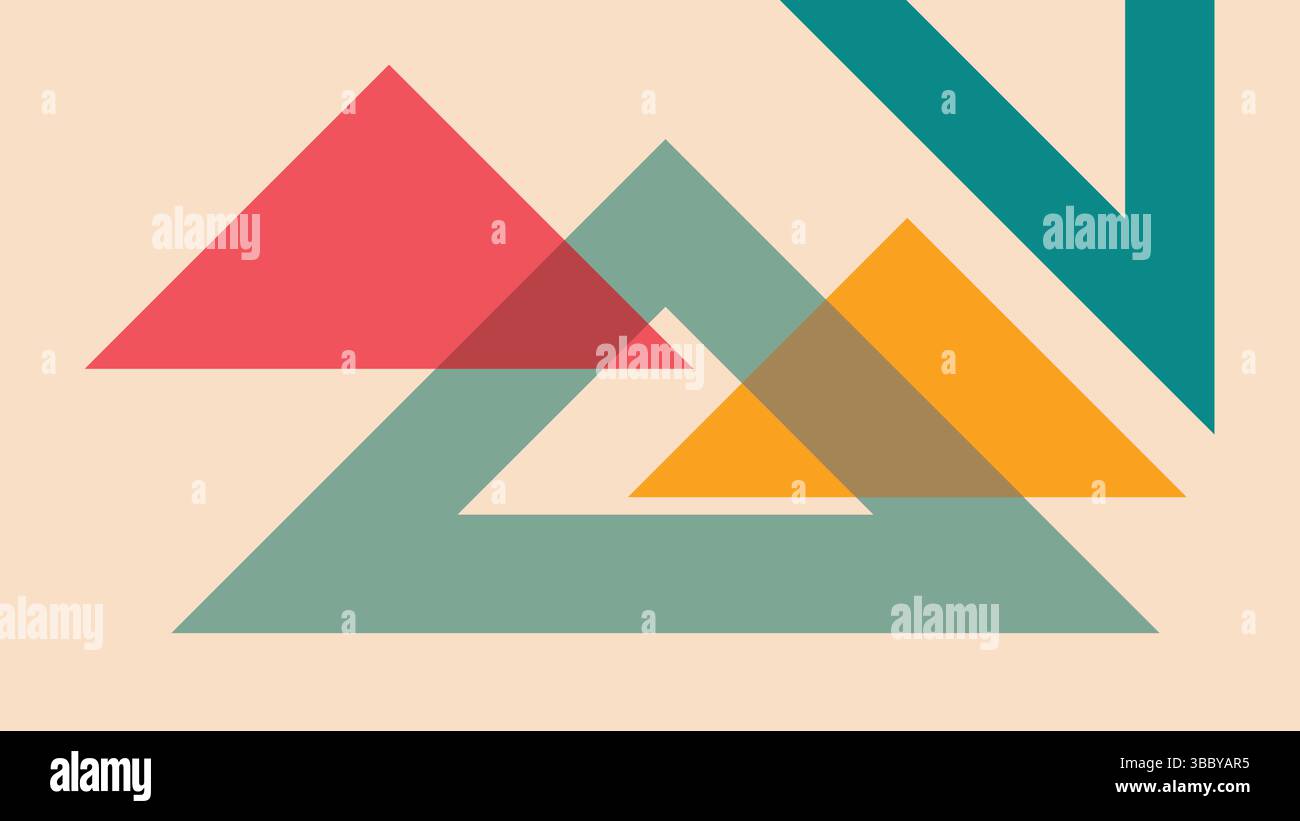 Modern Overlapping Triangles in Colorful Stock Vector Image & Art - Alamy