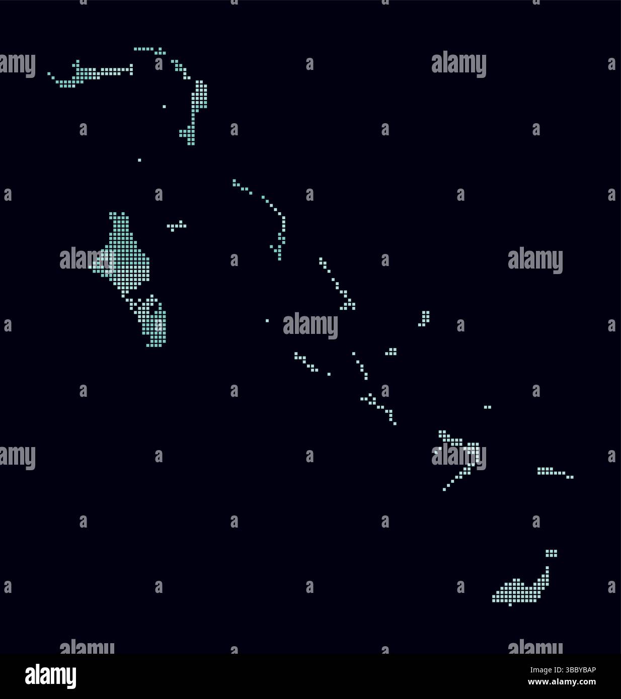 Bahamas dotted map. Digital style map of the country on dark background ...