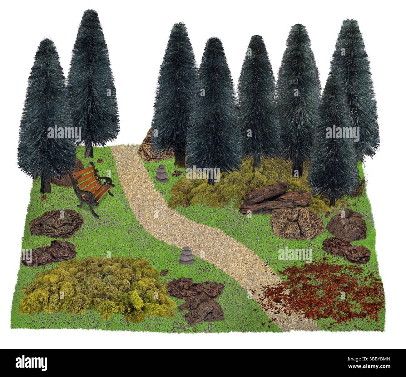 Wood path forest pine Cut Out Stock Images & Pictures - Alamy