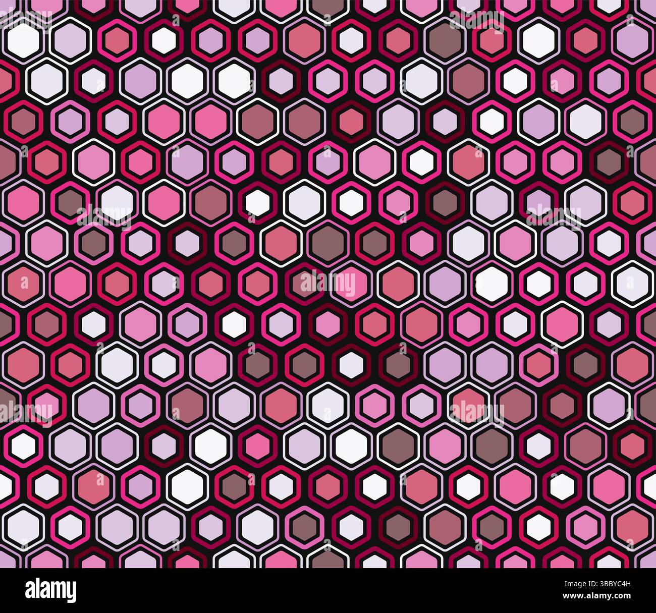 Seamless hexagon pattern. Geometric elements of varied style and color ...