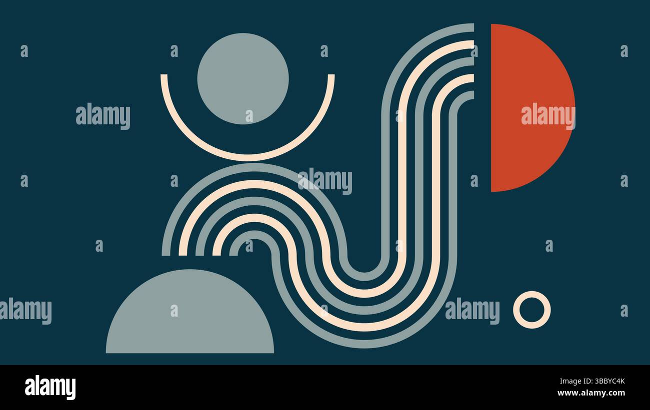 Minimal Retro Abstract Composition Background Stock Vector Image & Art ...