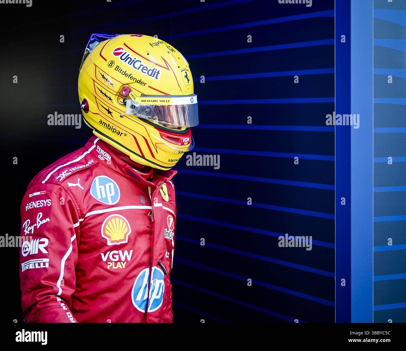 IMOLA - Lewis Hamilton (Ferrari) during qualifying at the Autodromo ...