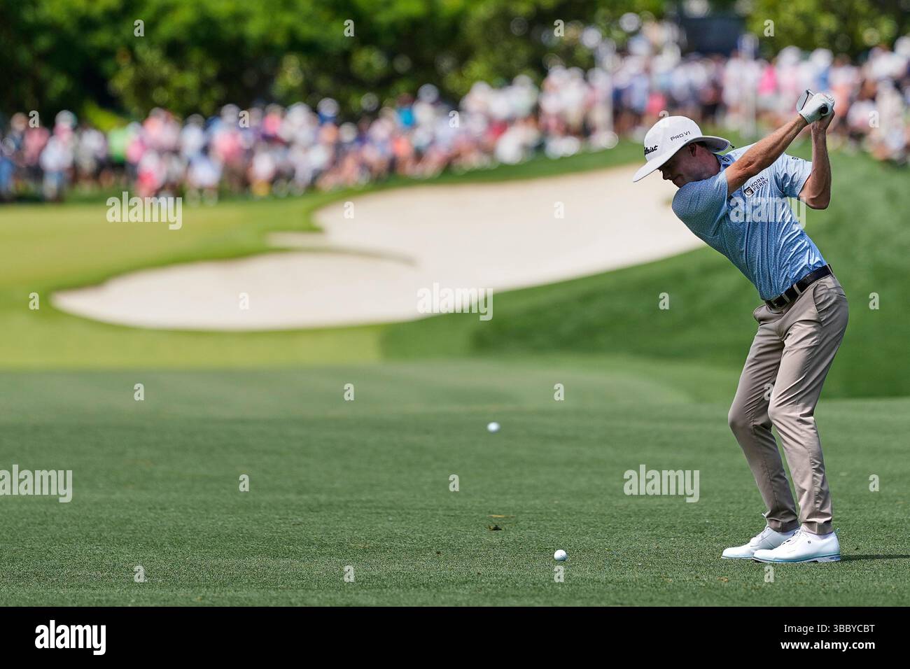 Joe Highsmith hits from the fairway on the first hole during the third ...