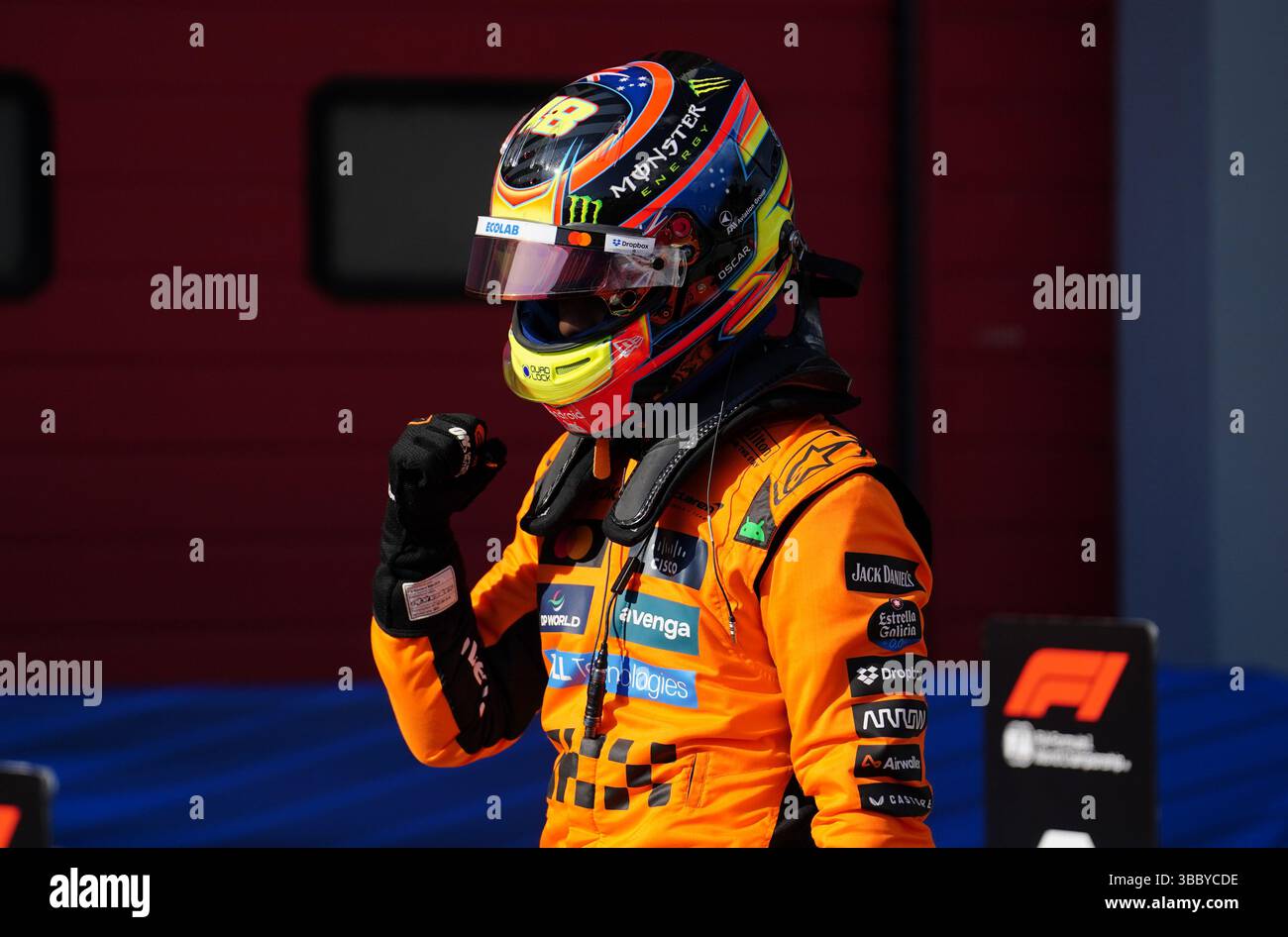 McLaren driver Oscar Piastri after claiming pole position in qualifying ...
