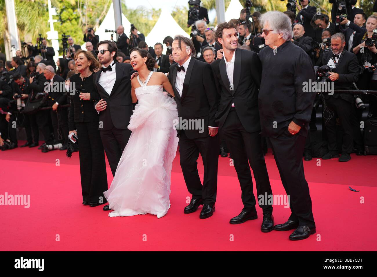 Michele Halberstadt, from left, Guillaume Marbeck, Zoey Deutch ...