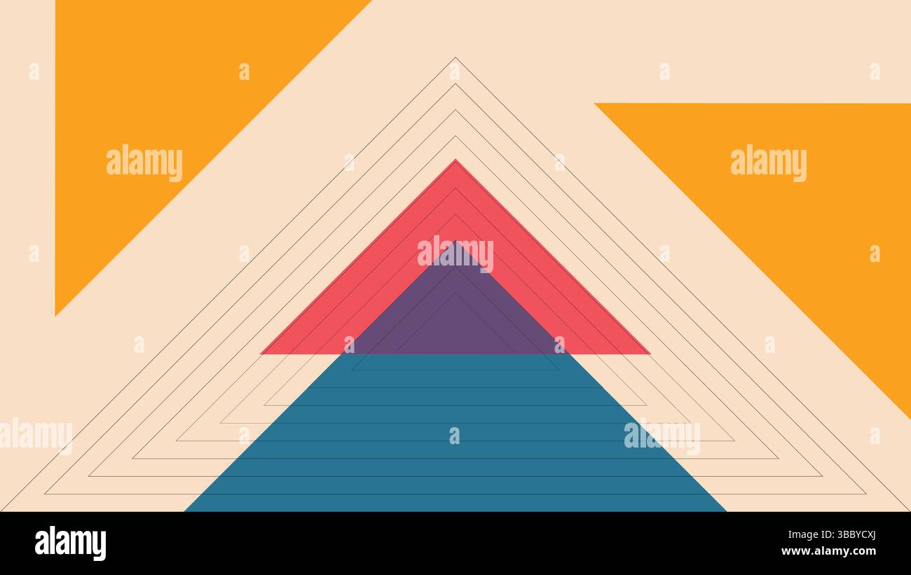 Concentric Triangle Layers in Vibrant Retro Stock Vector Image & Art ...