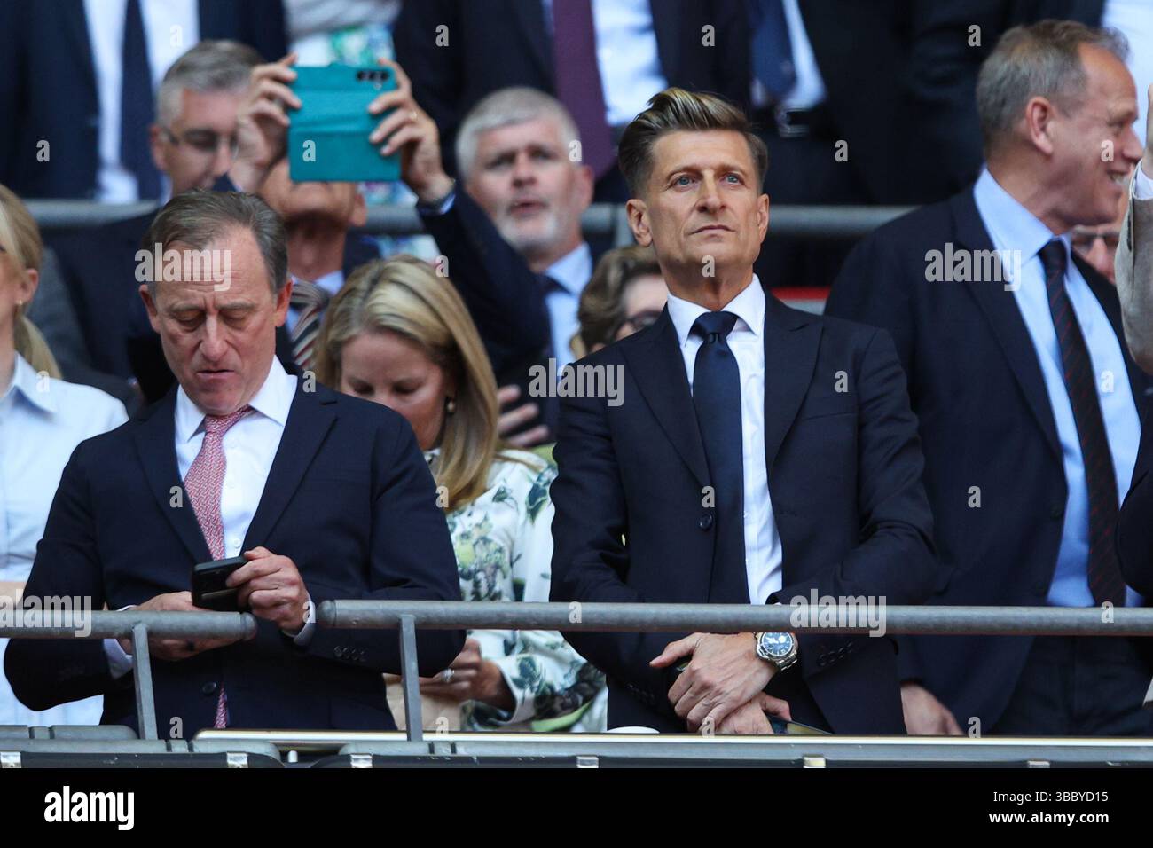 LONDON, UK - 17th May 2025: Crystal Palace Chairman Steve Parish looks ...