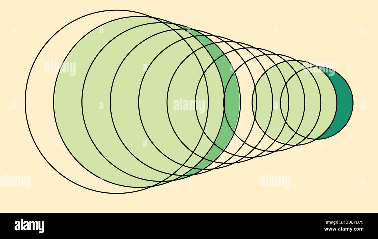 Overlapping Circles in Expanding Perspective Stock Vector Image & Art ...