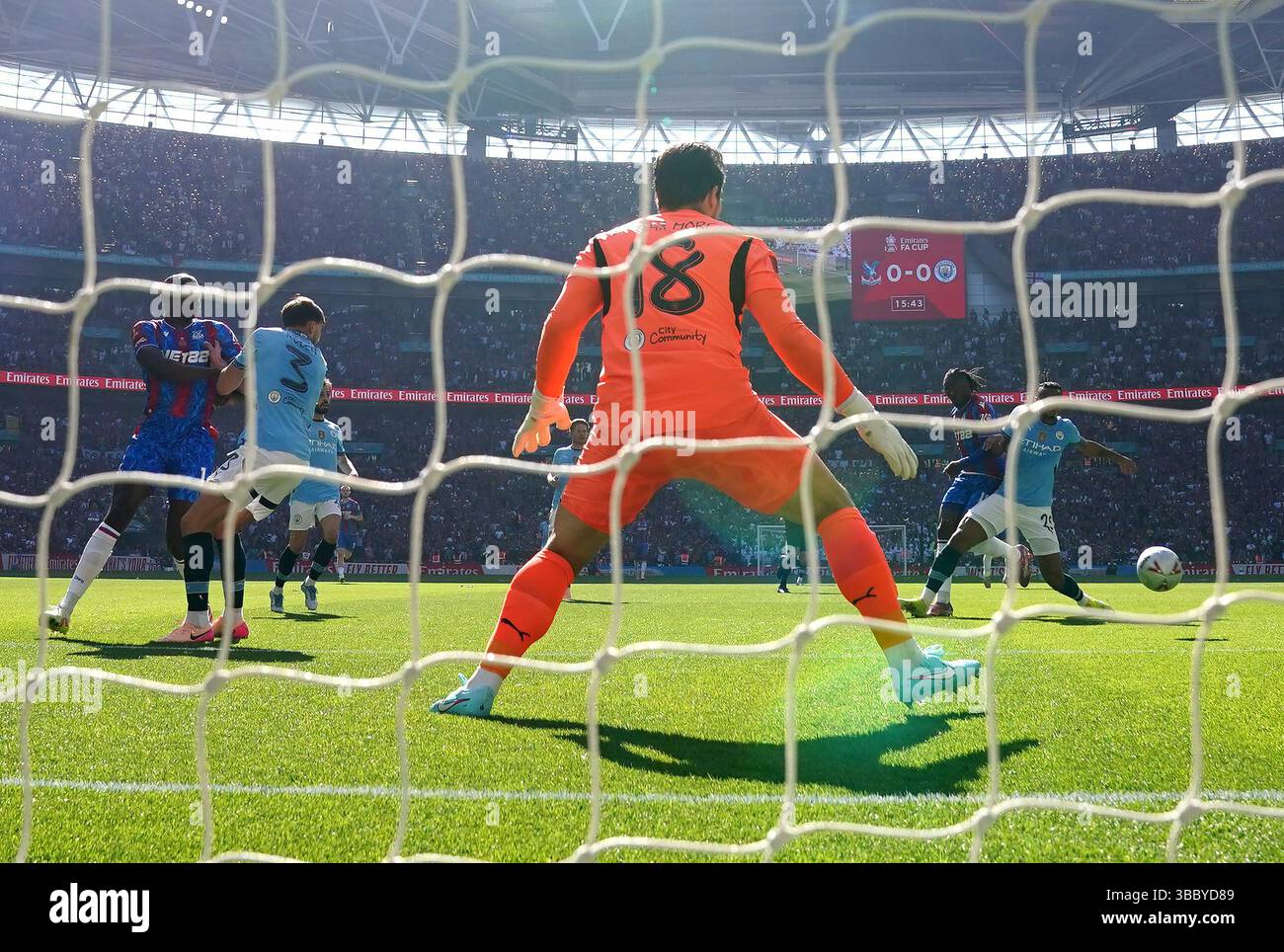 Crystal Palace's Eberechi Eze scores their side's first goal of the ...