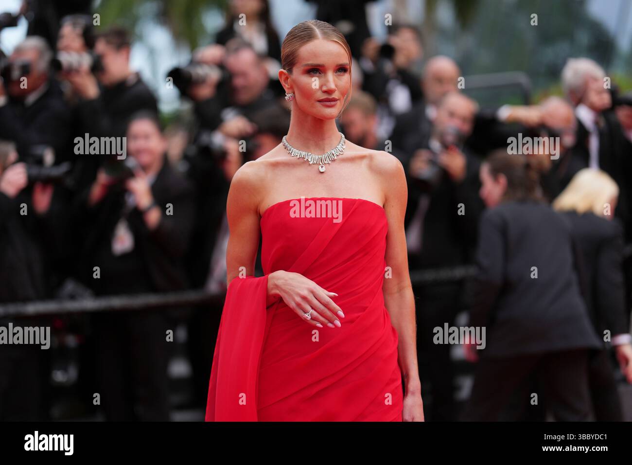 Rosie Huntington-Whiteley poses for photographers upon arrival at the ...