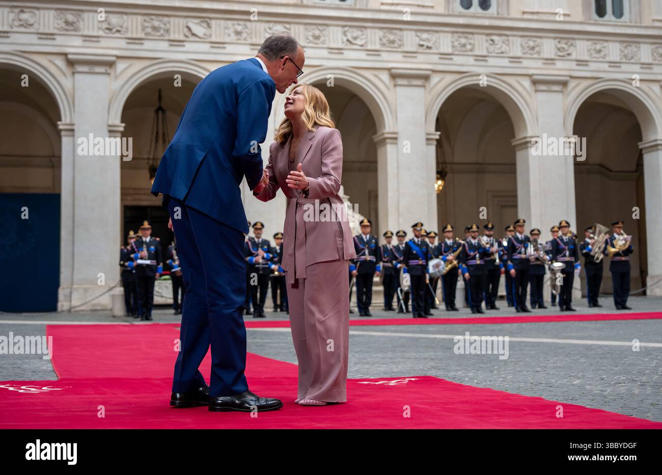 Rom, Italy. 17th May, 2025. German Chancellor Friedrich Merz (CDU) is ...