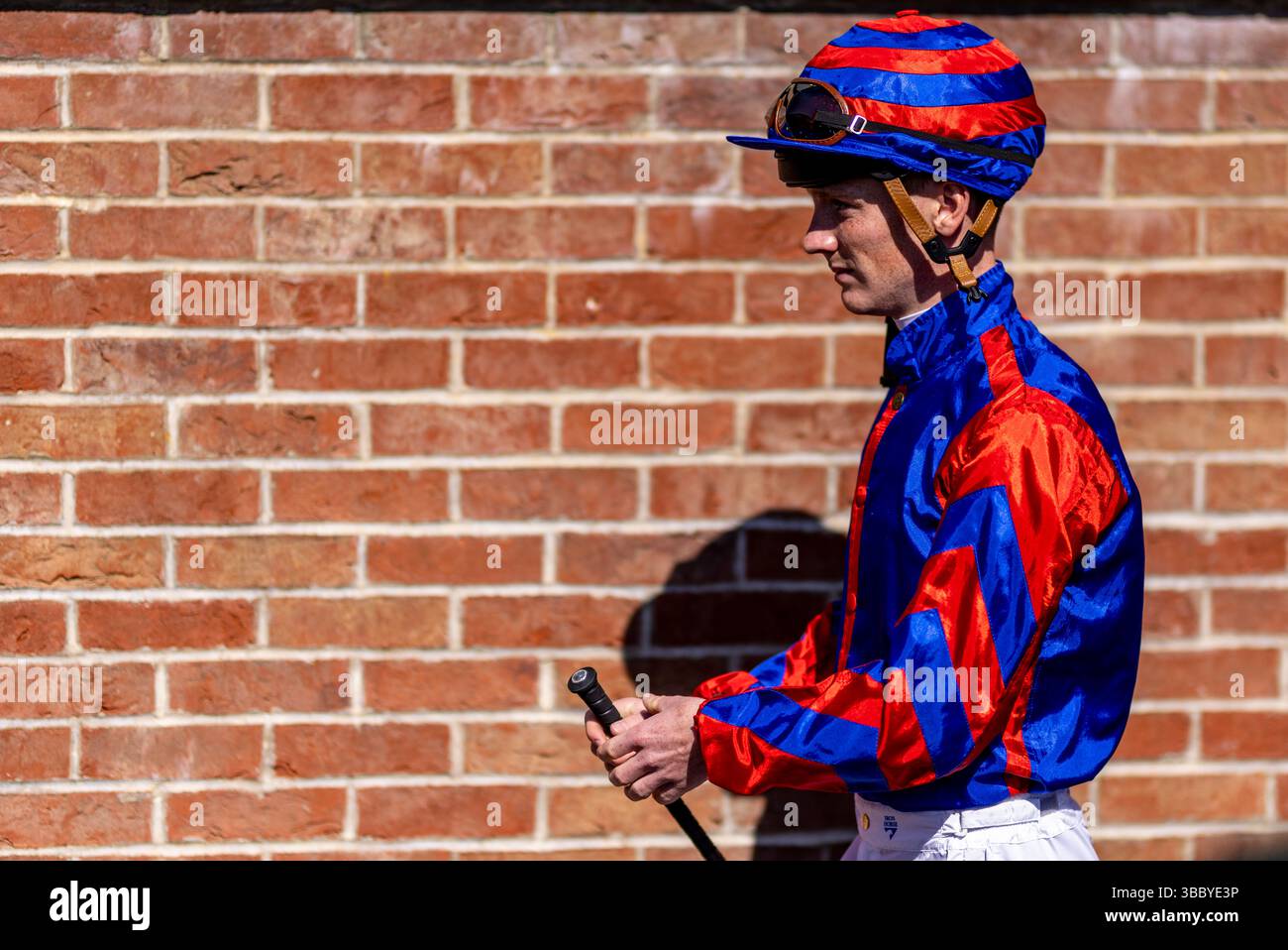 Jockey Lewis Edmunds walking into the parade ride before the ...