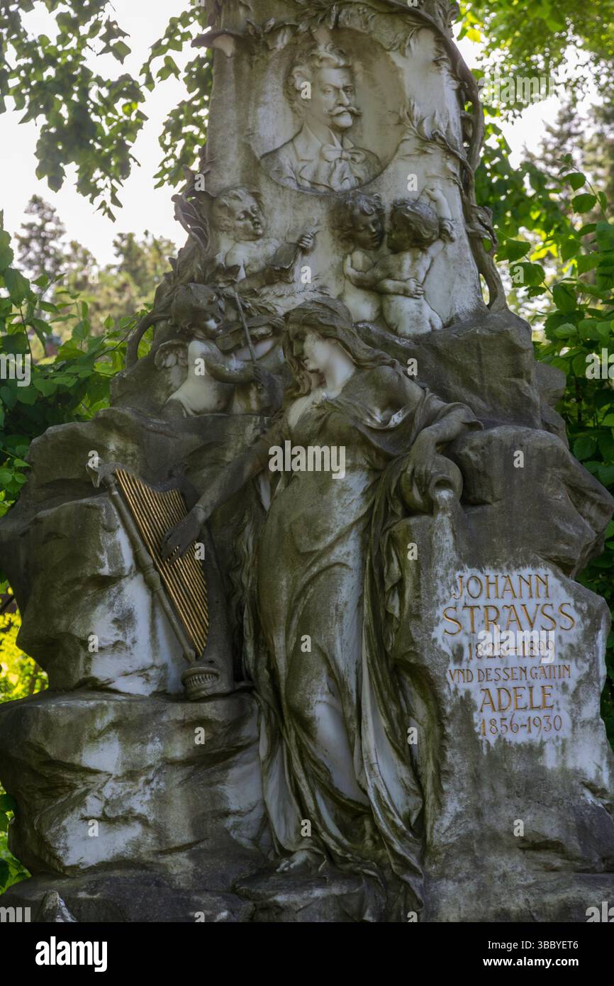 grave of Johann Baptist Strauss II, also known as Johann Strauss Jr ...