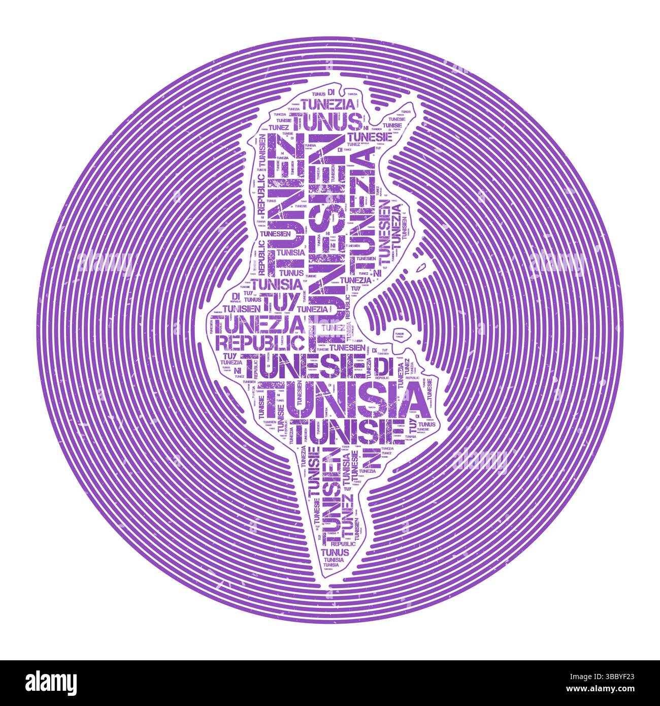 Tunisia Vector Image. Country round logo design. Tunisia poster in ...