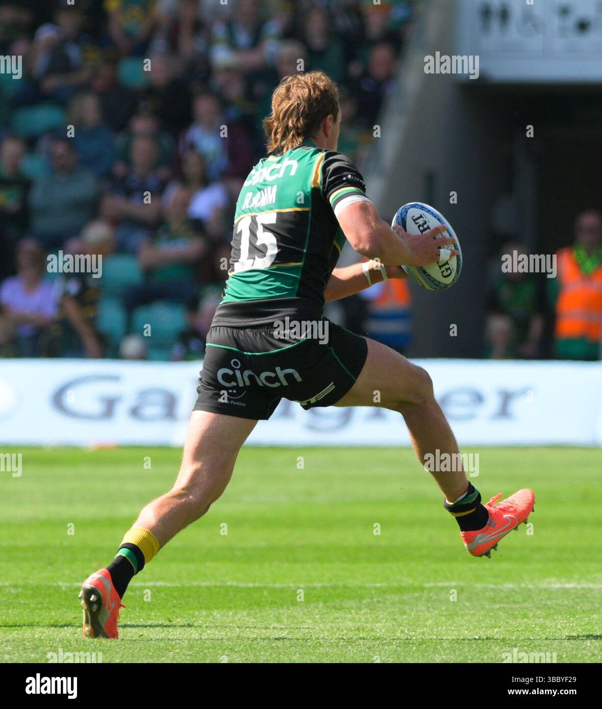 Northampton, UK. 17th May, 2025. James Ramm of Northampton Saints in ...
