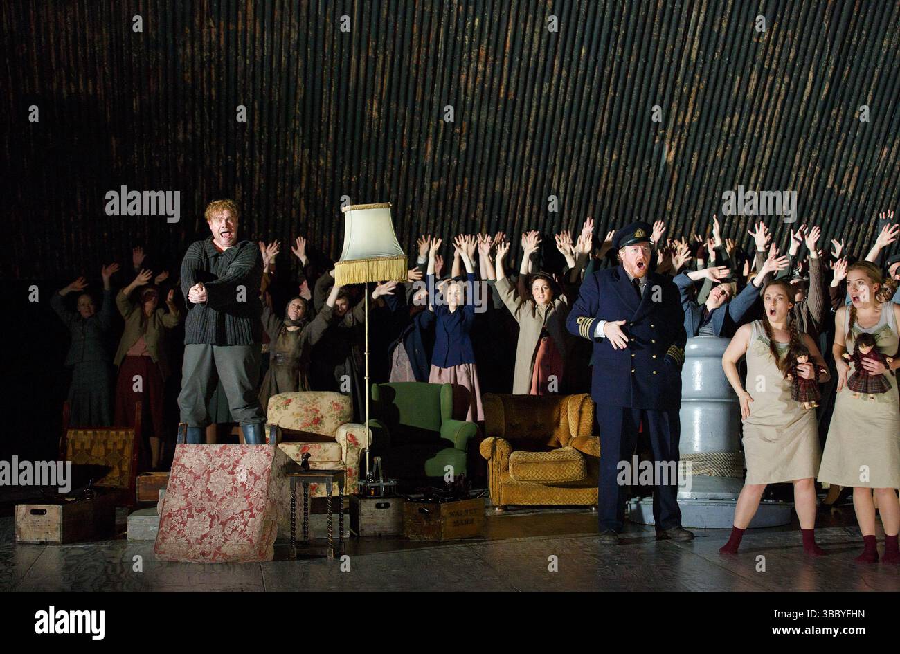 Act 1, sc.2 - at The Boar - left: Stuart Skelton (Peter Grimes) right ...