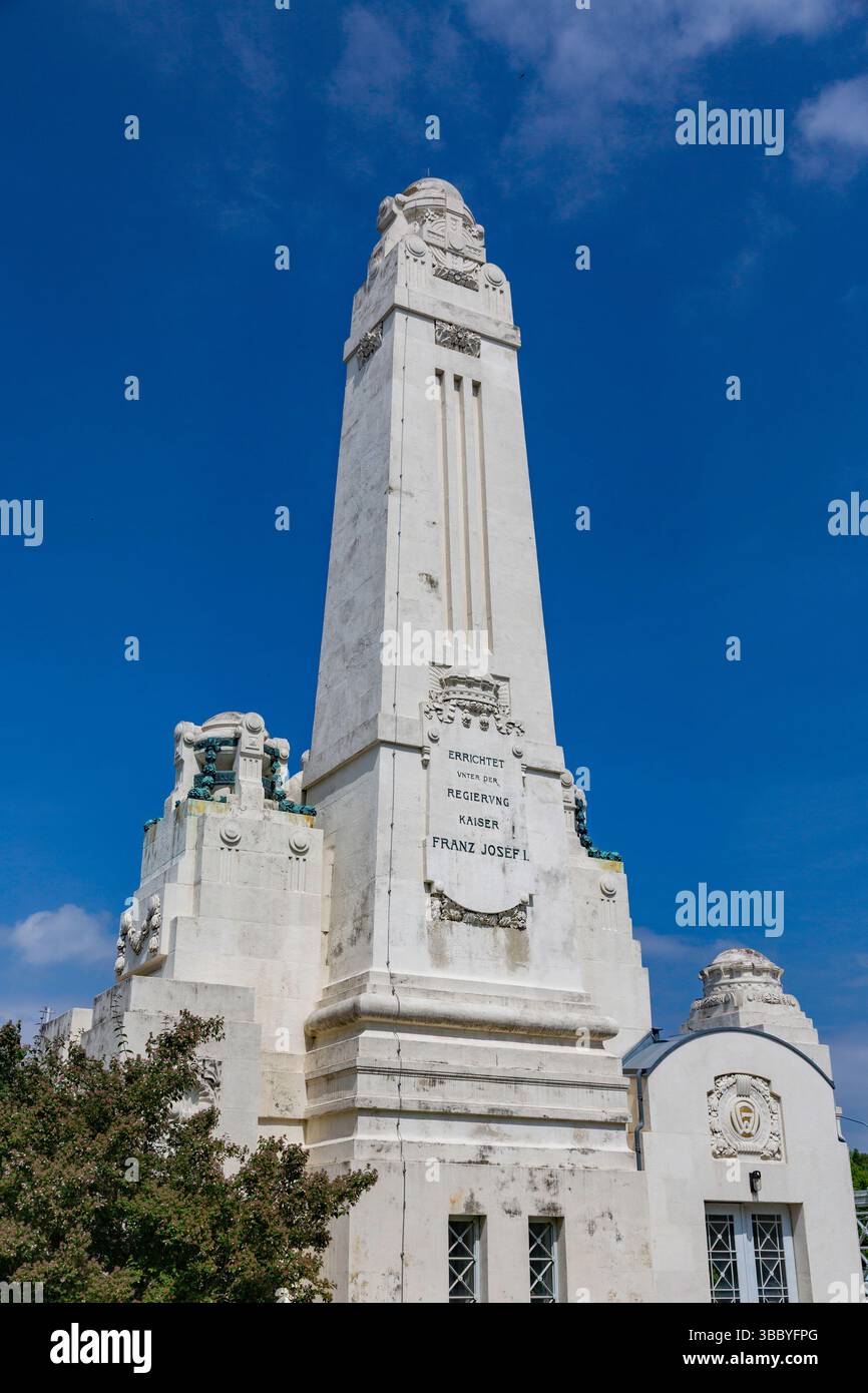 detail of main entrance, Zentralfriedhof, the central cemetery, Vienna ...