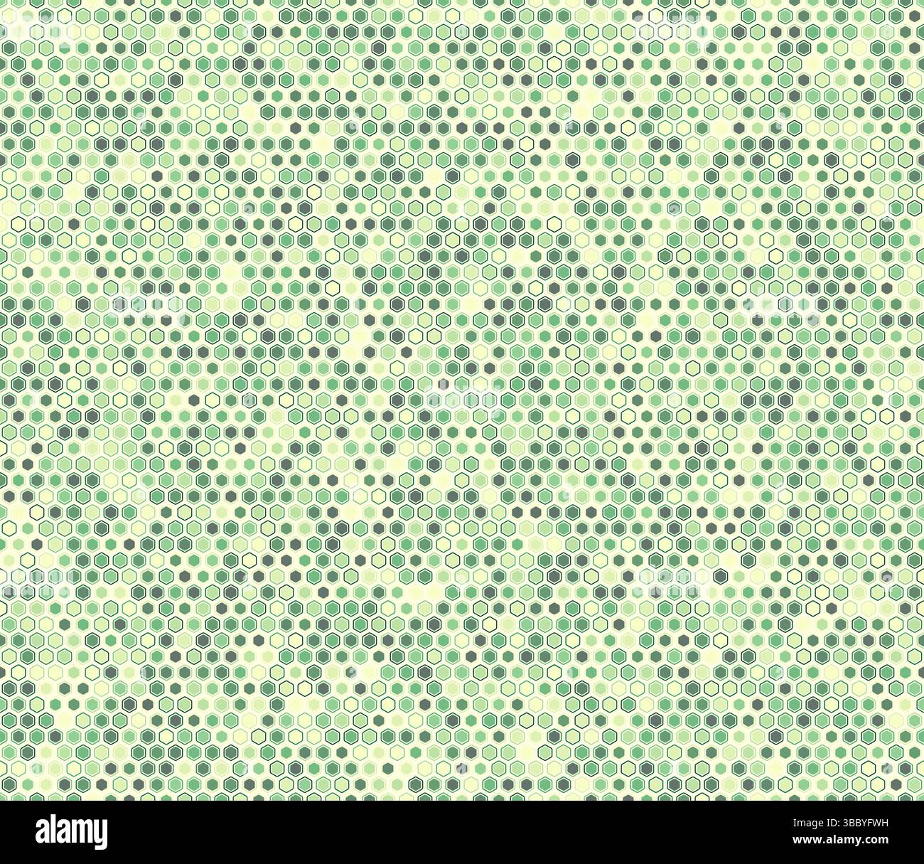 Vector science background. Bold rounded hexagons mosaic cells with padding and inner solid cells ...