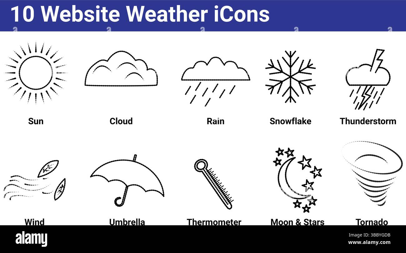 Seasonal weather symbols Stock Vector Images - Alamy
