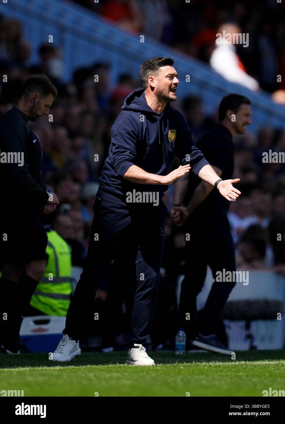 AFC Wimbledon manager Johnnie Jackson during the Sky Bet League Two ...